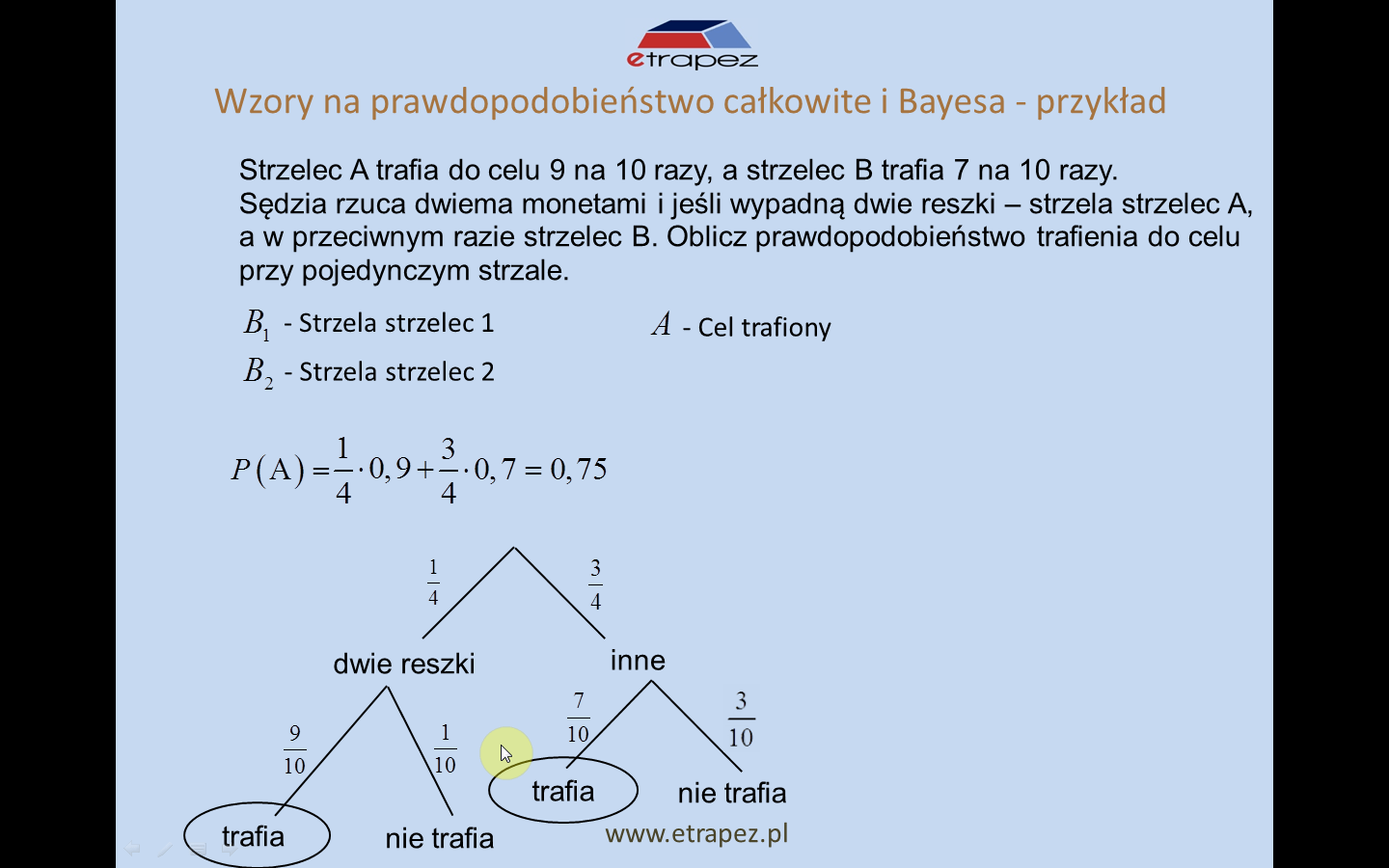 Lekcja 4 - Prawdopodobieństwo całkowite i twierdzenie Bayesa. Drzewko ...